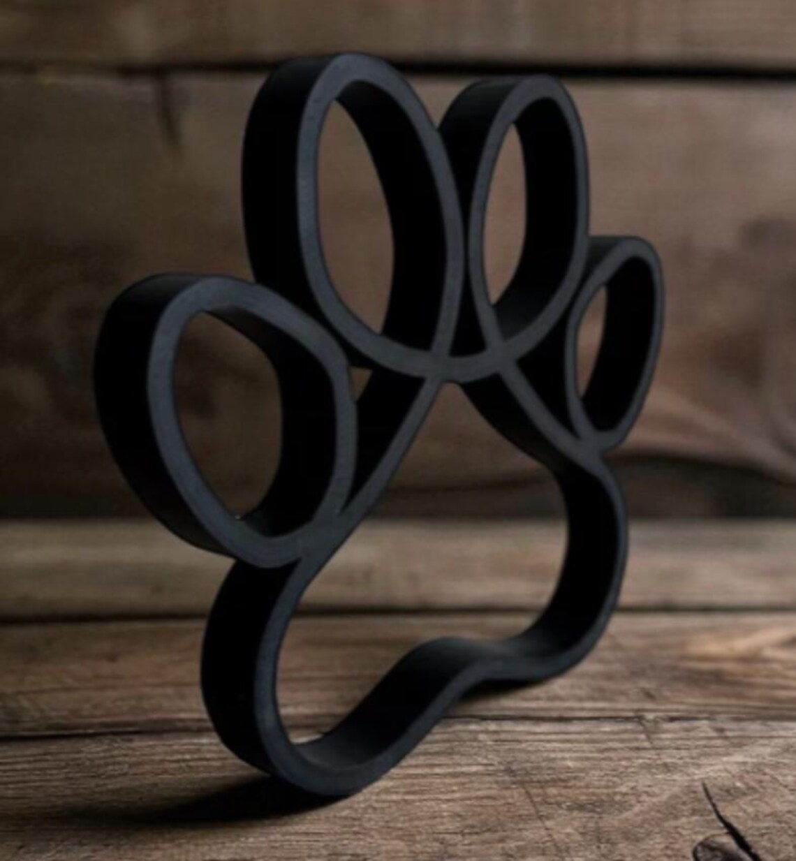 Dog Paw Line Art 15 Cm / 5.9 in – 3D Printed Pet Lover Minimalist Decor ...