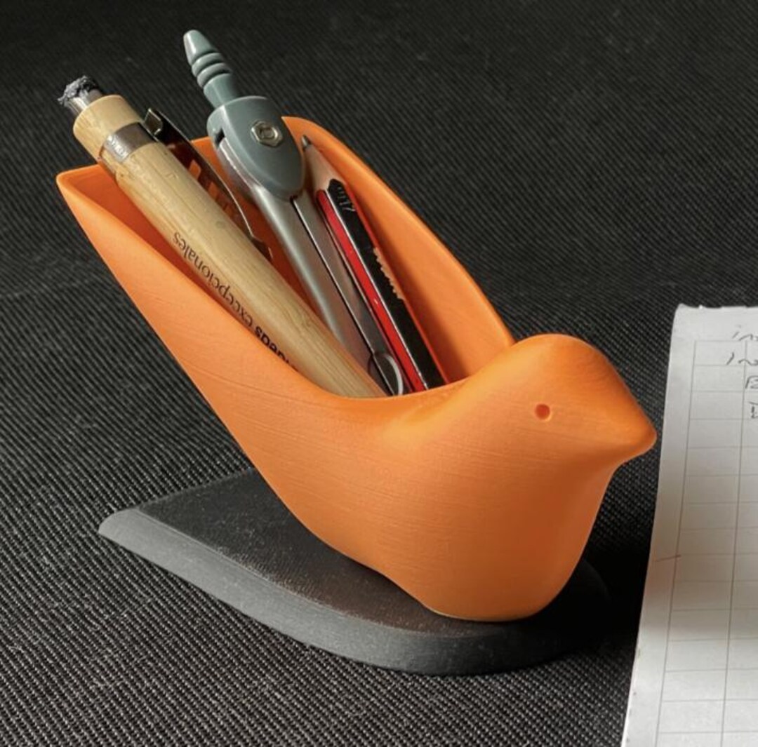 Bird Pen Holder 15 Cm – 3D Printed Desk Organizer & Modern Art Decor - Etsy