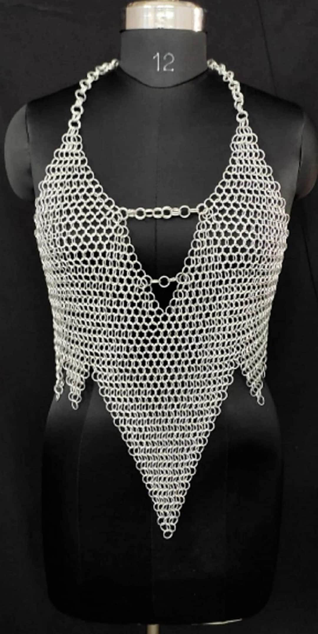 Chainmail Halter Top, Woman's Dress, Aluminum Chain Mail Top - Etsy