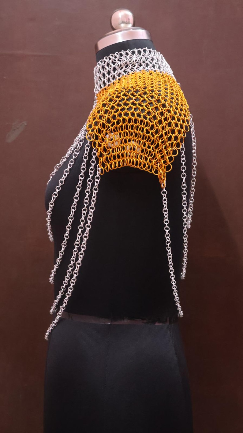 Medieval Chainmail Collar Shoulder Armor Adjustable Chainmail Chain ...