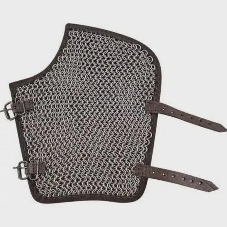 Medieval Leather Arm With Chainmail Wrist Guard Bracers Armor SCA LARP ...