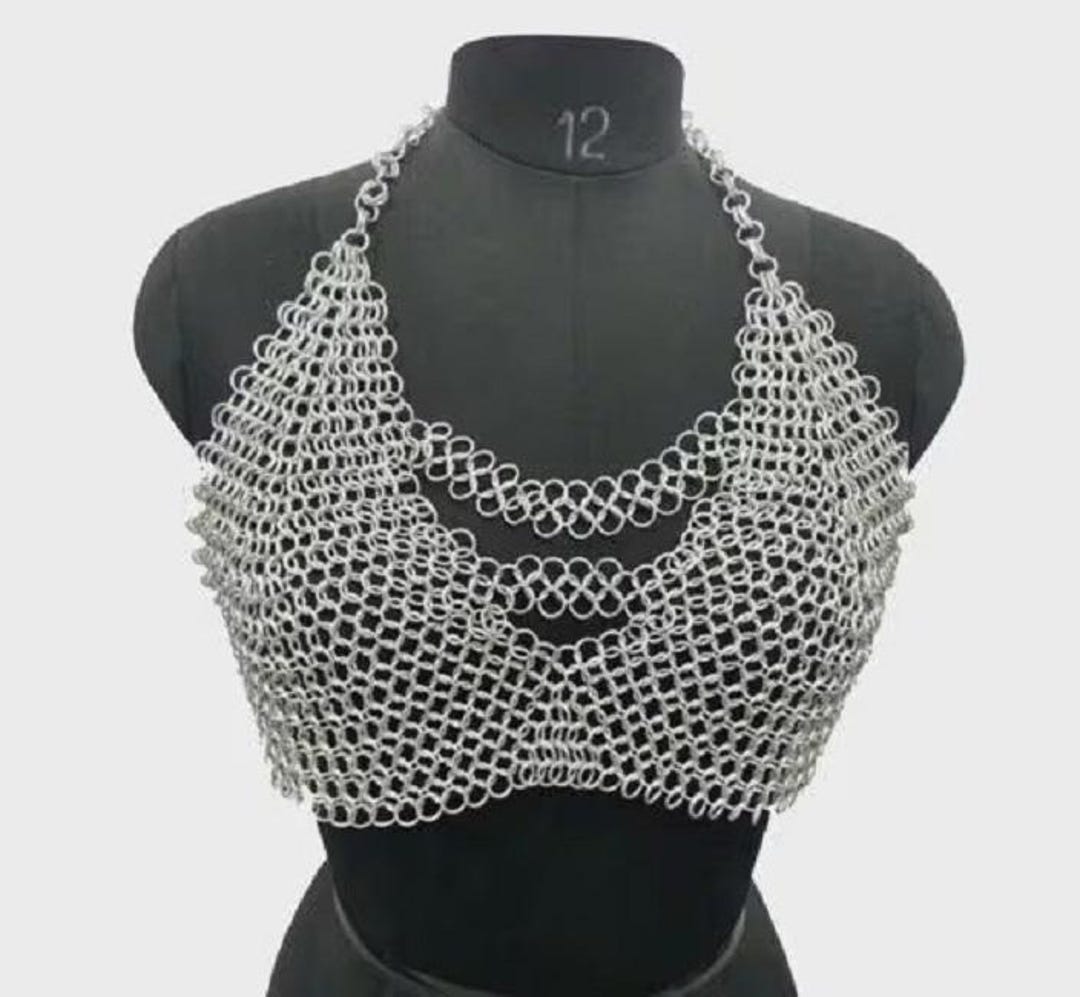 Chainmail Bra Aluminum Butted Ring Fancy and Stylish Medieval Bra ...