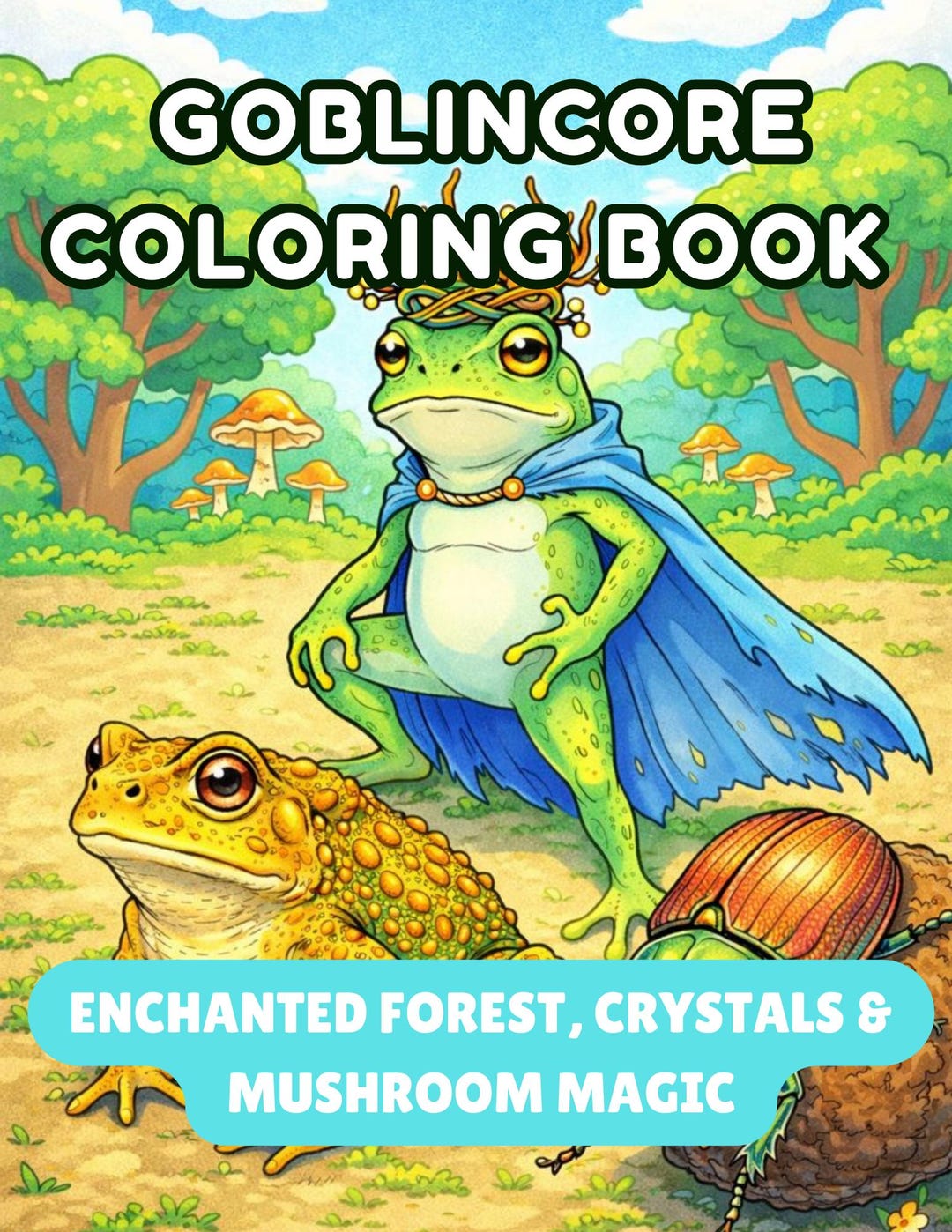 Goblincore Magic World – 50 Printable Coloring Pages | Fantasy Forest ...
