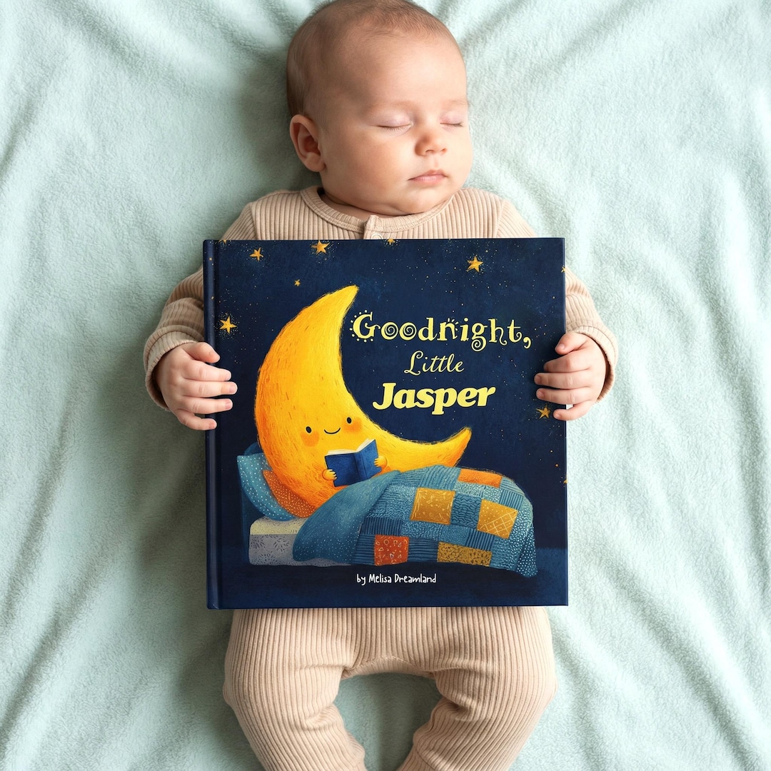 Personalized Baby Bedtime Story Book, Custom Name Keepsake Hardback ...