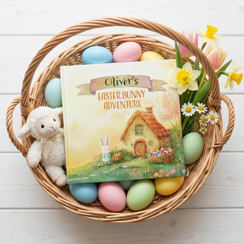 Personalized Easter Bunny Book, Custom Kids Adventure Story, Toddler ...