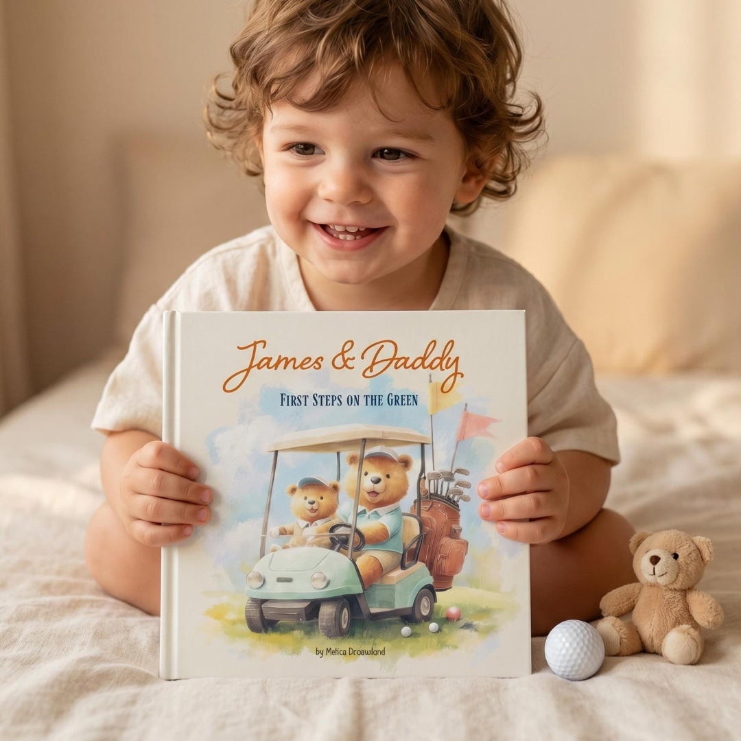 Personalized Golf Story Book for Daddy, Dad Gift From Baby Son, Fathers ...