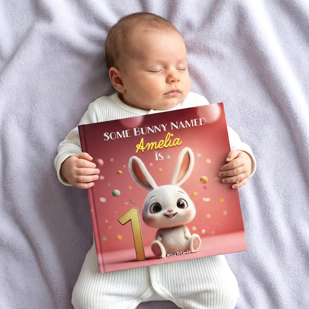 Personalized First Birthday Book Girl, Baby Turning 1 Present, 1st ...