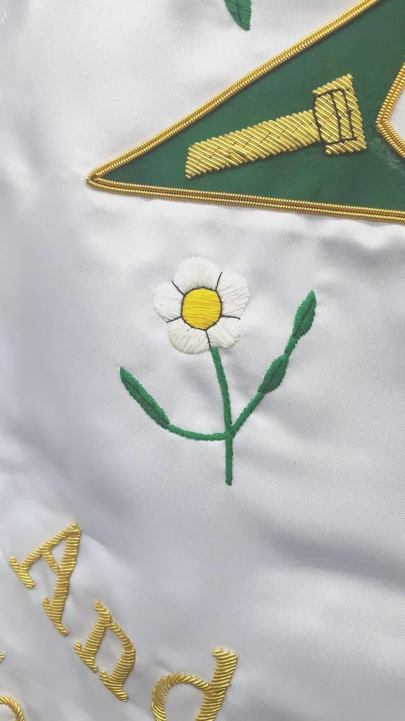Order of the Eastern Star (OES) Signet Banner Fully Machine Embroidery ...