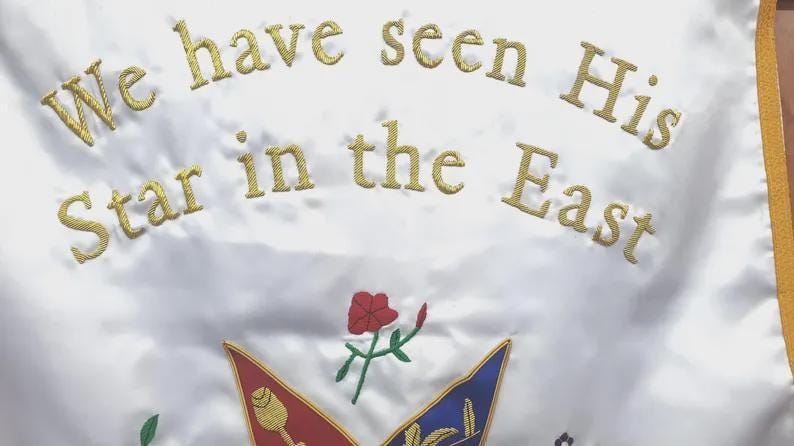 Order of the Eastern Star (OES) Signet Banner Fully Machine Embroidery ...