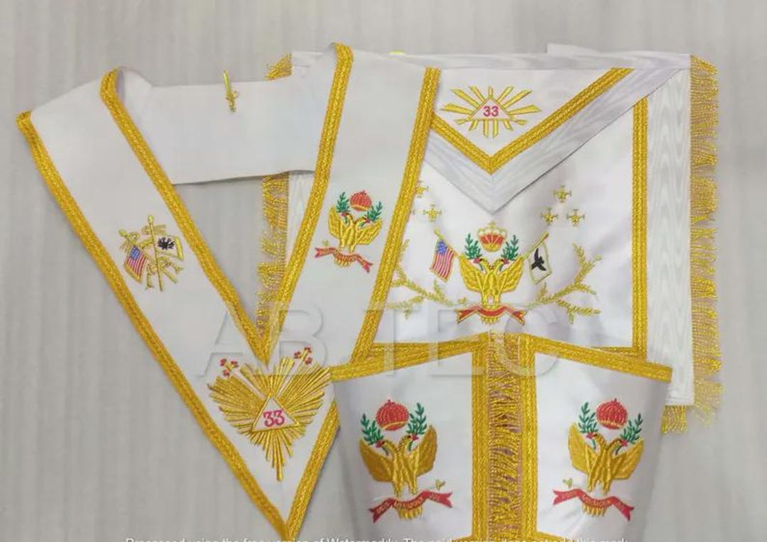33rd Degree Scottish Rite Regalia Set - WINGS UP All Countries Flags - Etsy