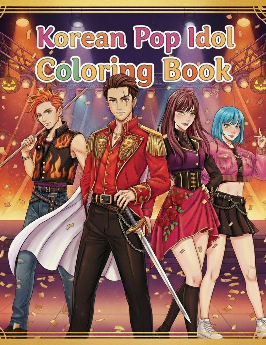 K-pop Idol Coloring Book – 30 Printable Pages for Teens, Adults ...