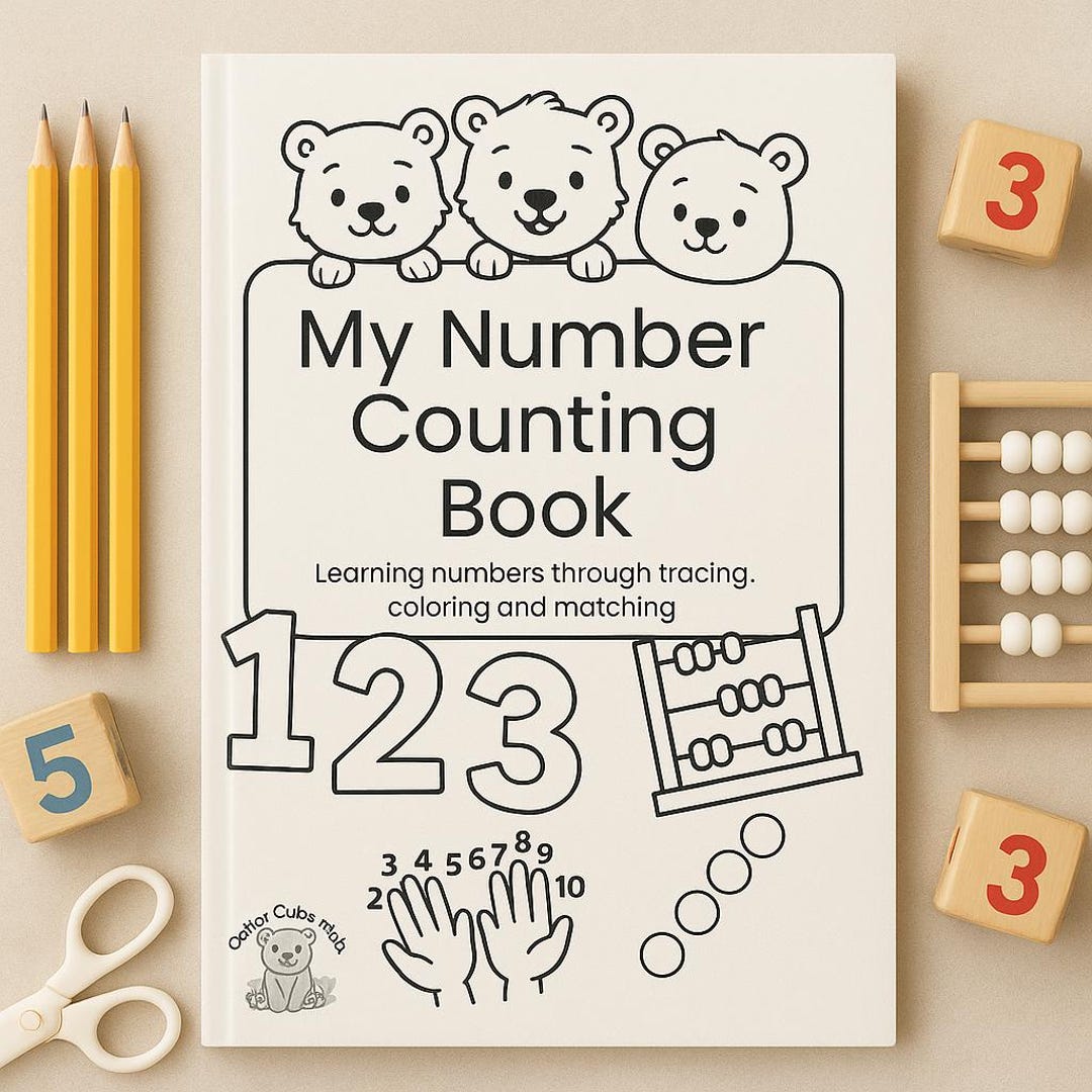 Mi libro de conteo de números del 1 al 10 - Etsy España