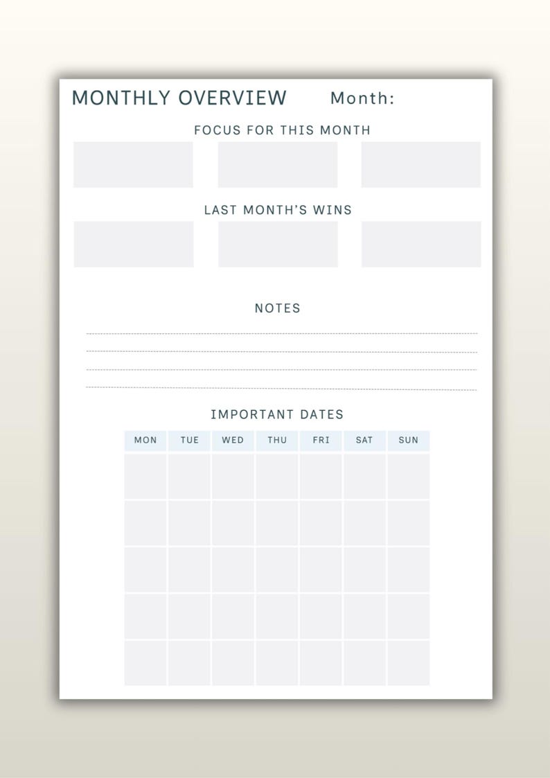 ADHD Planner Printable, Daily, Weekly, Monthly (fillable PDF) - Etsy