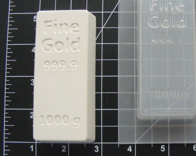 GOLD BAR MOLD, Fine Gold 999.9 Fondant Mold, Golden Nugget Chocolate ...