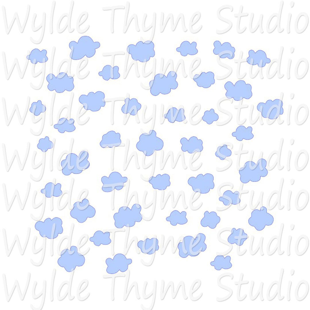 Clouds Scatter Stencil Craft Stencil Airbrush Stencil - Etsy