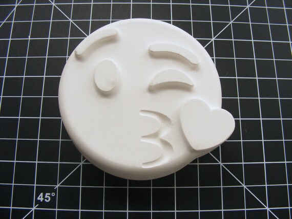 Emoji Mold Blowing Kiss 3.65 Craft Mold Soap Mold | Etsy