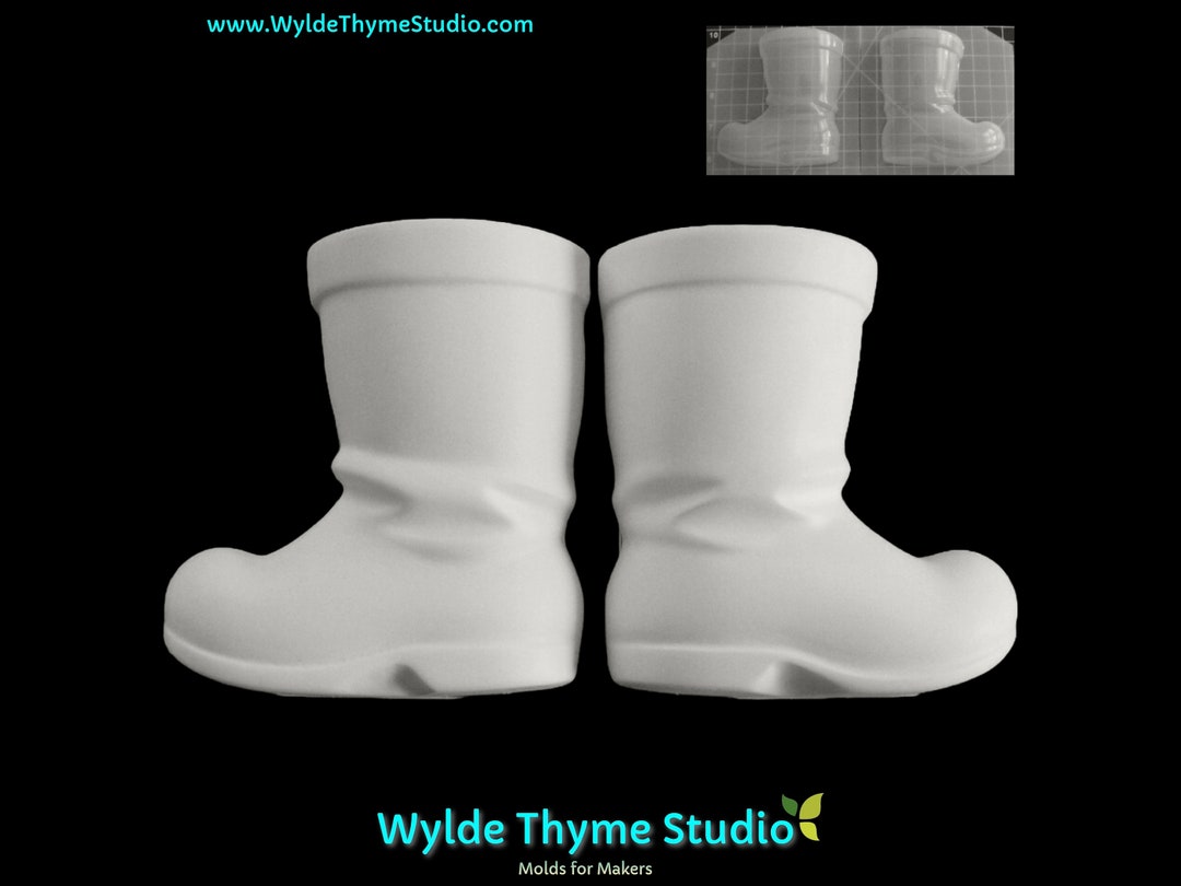 Santa's Boots Mold - 4.0" Craft Mold | Soap Mold | Resin Mold ...