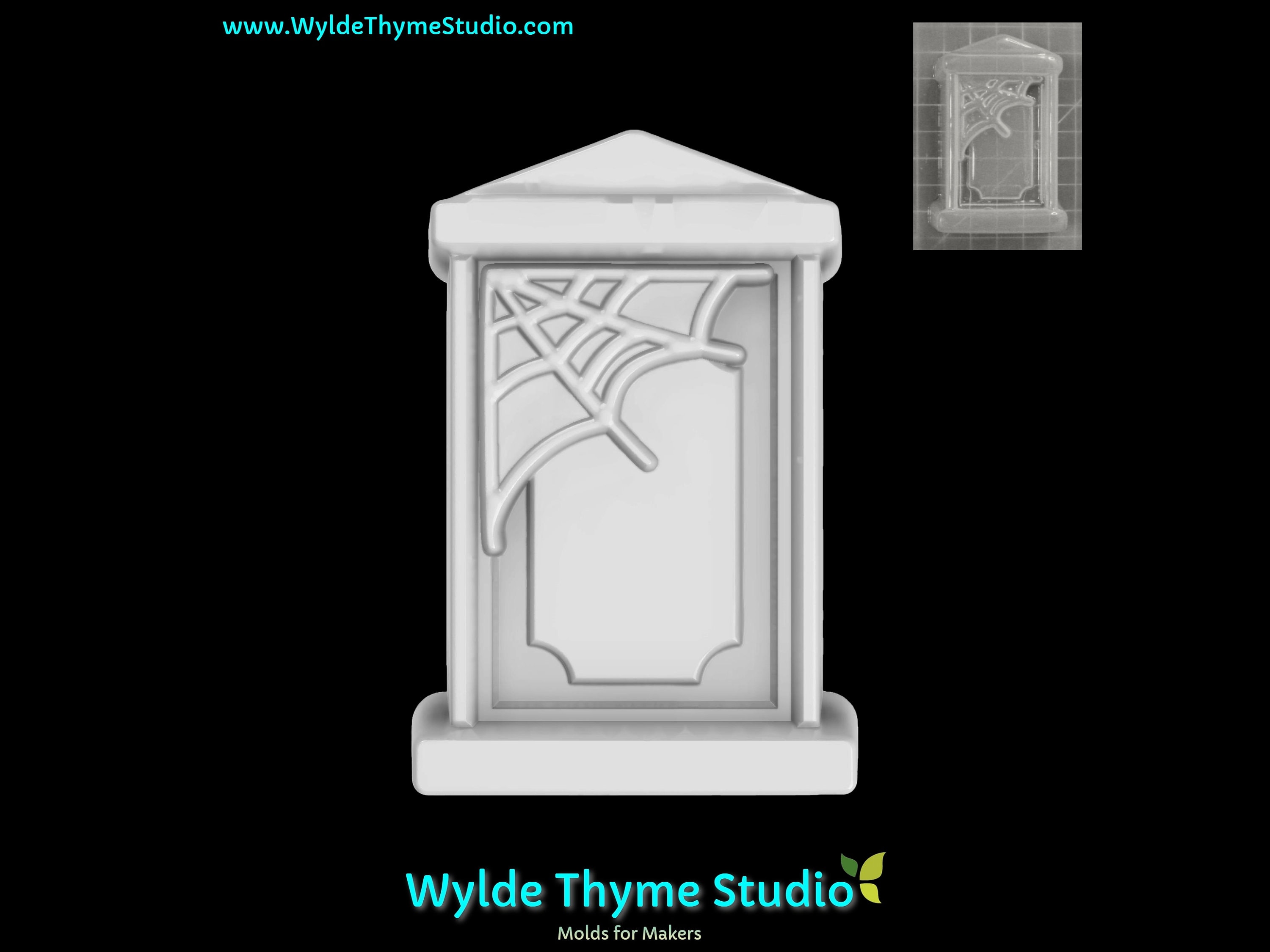 Spider Web Tombstone Mold - 3.40" Craft Mold | Chocolate Mold | Bath ...