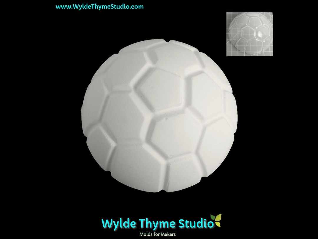 Soccer Ball Mold - 3.65" Plastic Mold | Soap Mold | Craft Mold | Bath ...