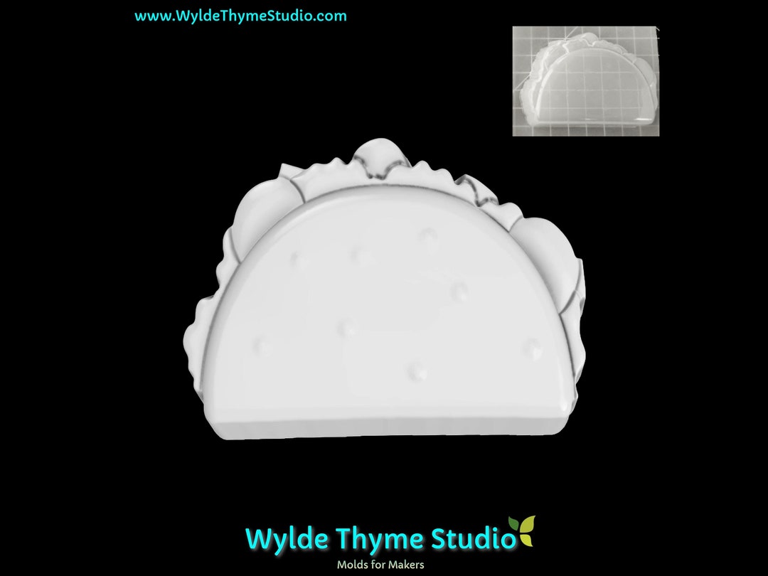 Taco Mold - 3.35" Bath Bomb Mold | Chocolate Mold | Soap Mold | Resin ...