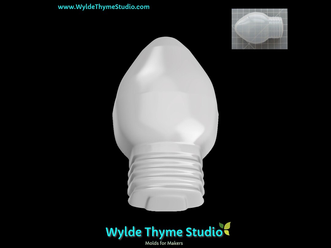 Christmas Light Bulb Mold - 3.5" Craft Mold | Chocolate Mold | Hot ...