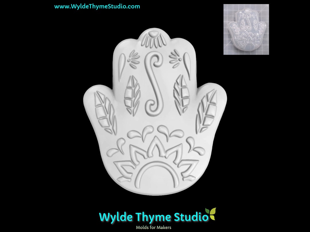 Hamsa Hand Mold - 4.0" Craft Mold | Soap Mold | Resin Mold | Chocolate ...