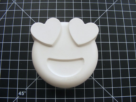 Emoji Mold Heart Eyes 3.65 Craft Mold Soap Mold | Etsy