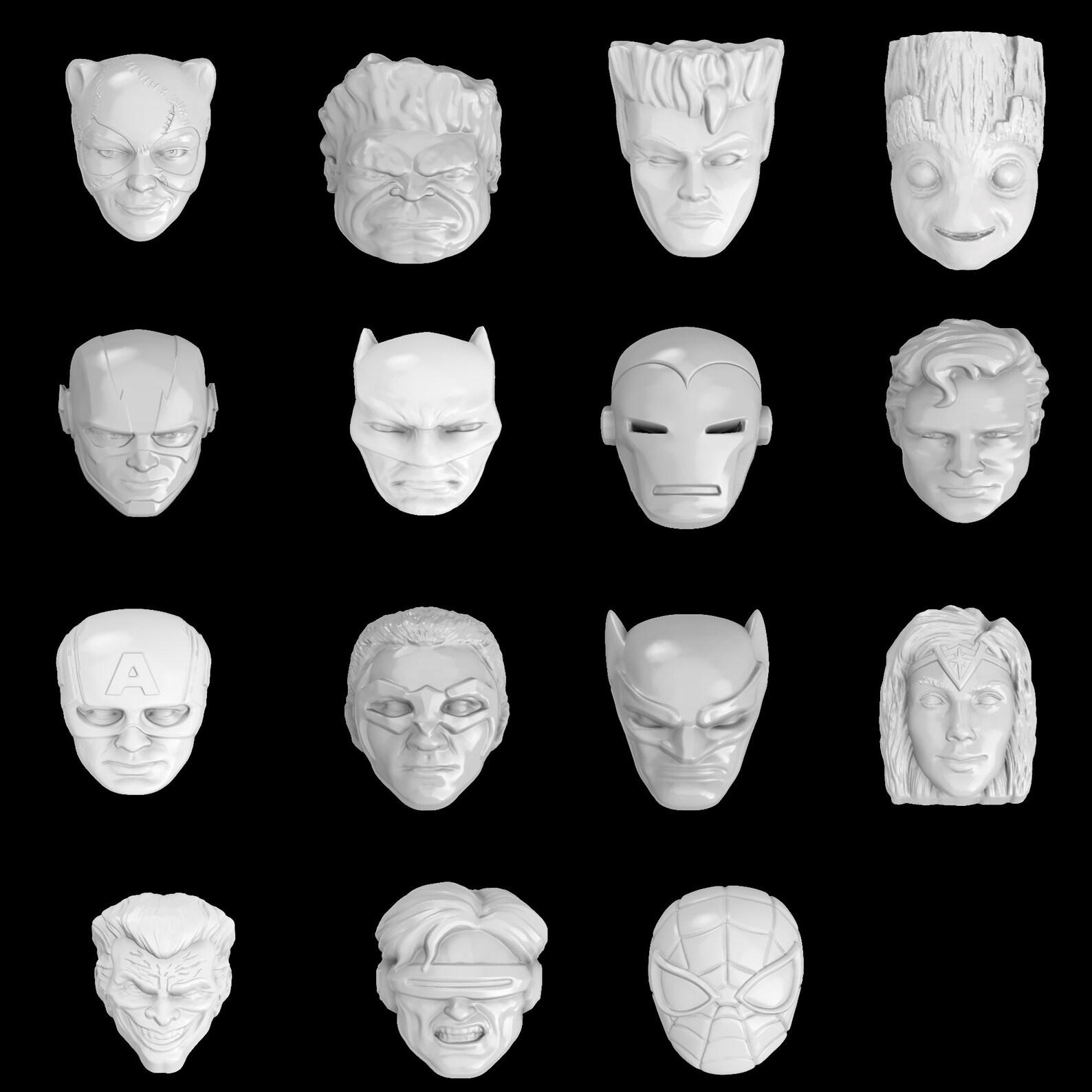 Superhero Mold - Superheroine Mold | Supervillain Mold | Anti Hero Mold ...