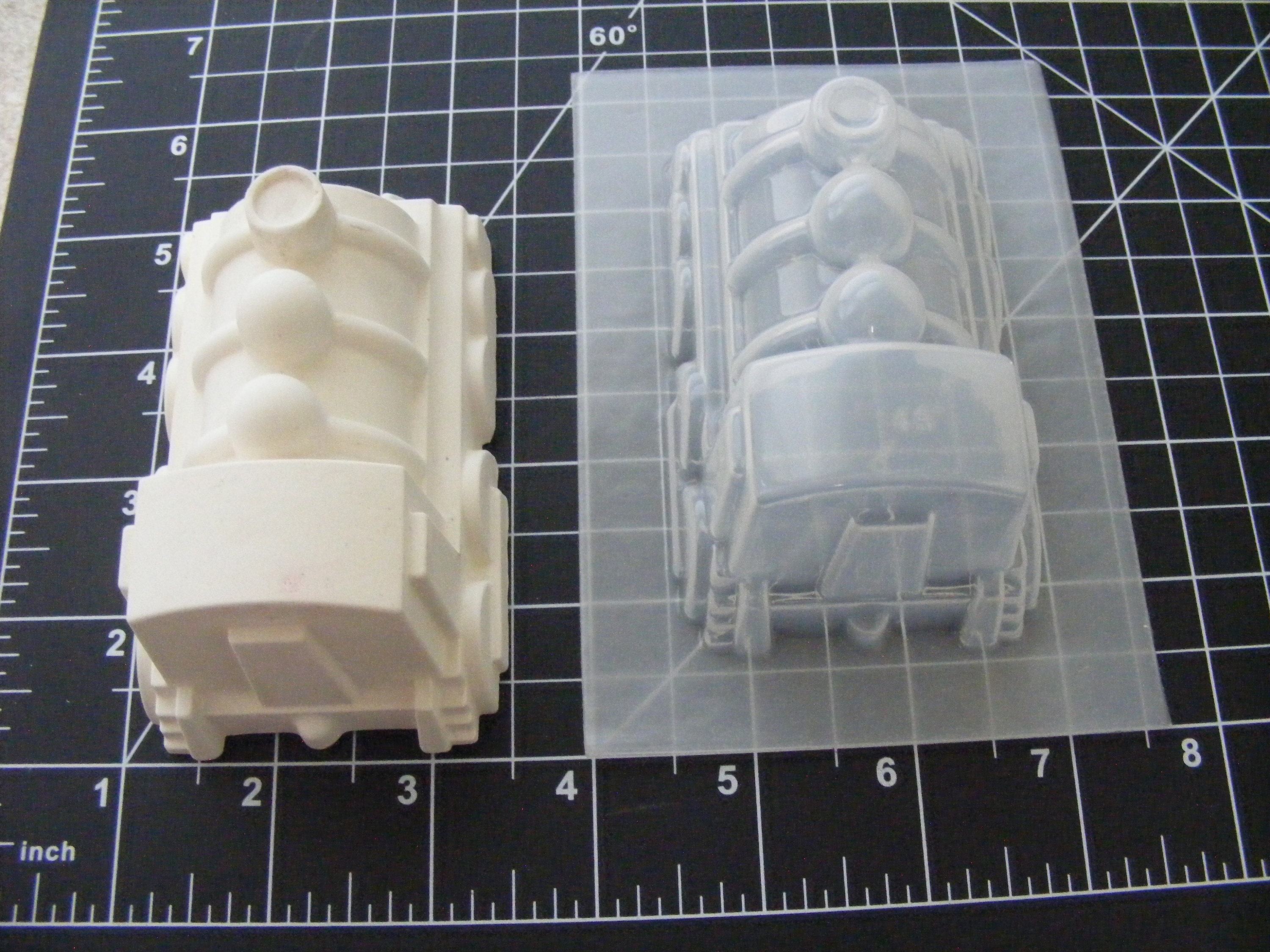 Railroad Train & Cars Mold - Plastic Mold for Bath Bombs | Soap Mold ...