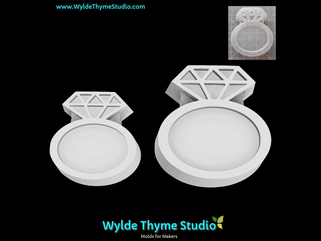 Diamond Ring Mold - Craft Mold | Soap Mold | Resin Mold | Chocolate ...