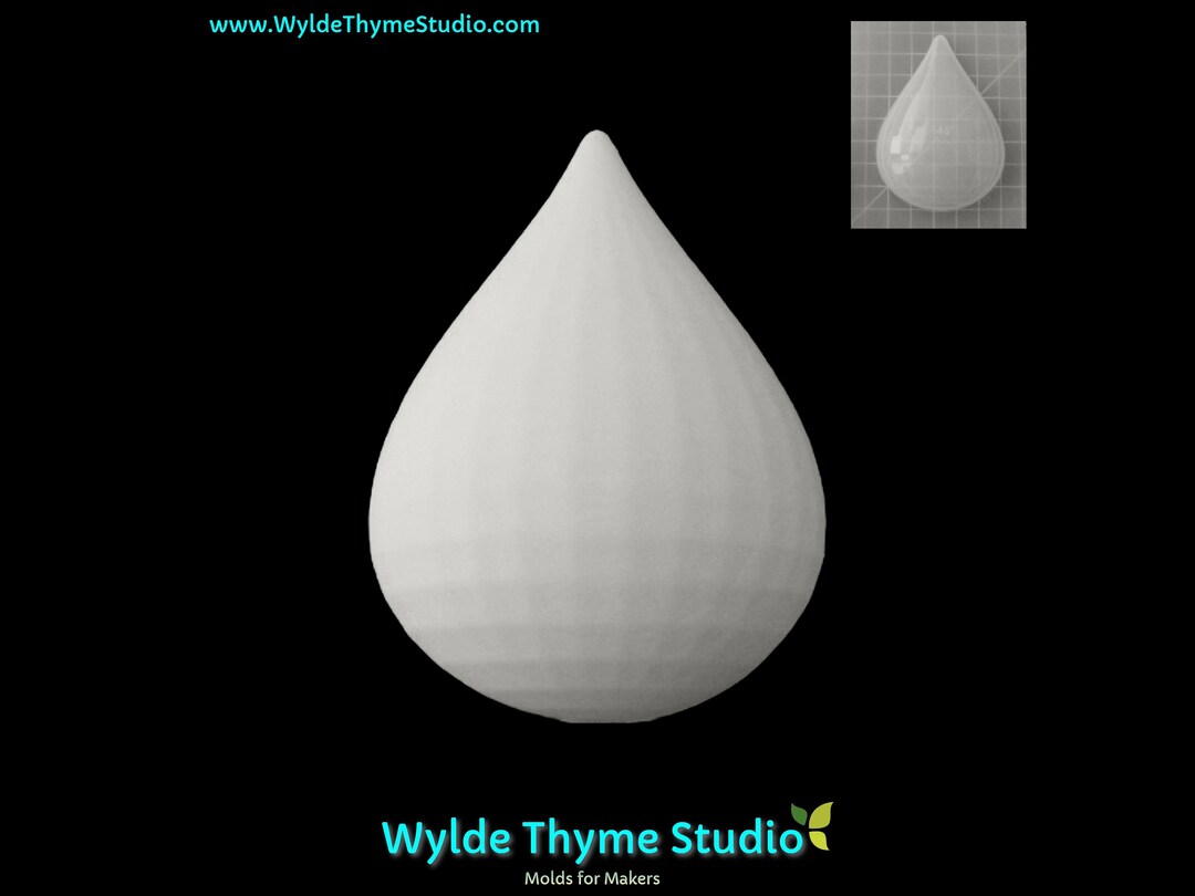 Raindrop Mold - 3.85" Plastic Mold | Soap Mold | Resin Mold | Craft ...