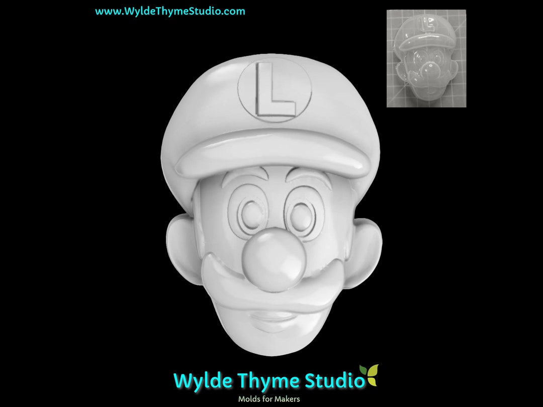SMB Lui-gi Mold - 3.50" Craft Mold | Soap Mold | Resin Mold | Chocolate ...