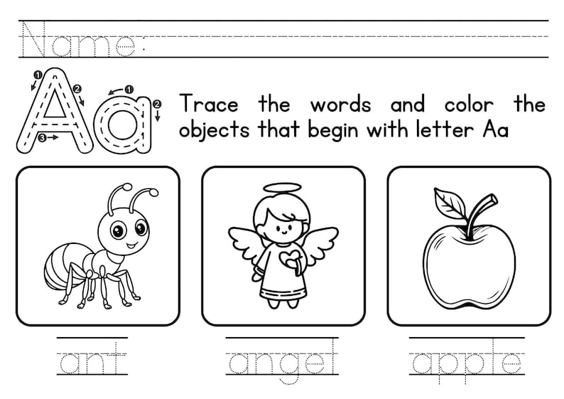 Alphabet Tracing Worksheets A-Z | Trace & Color Letters Printable ...