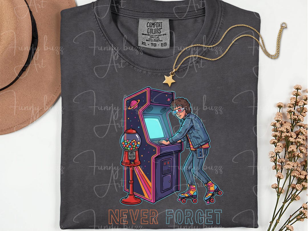 Never Forget 80s Arcade PNG, Retro 1980s Teen Gaming Sublimation Design ...
