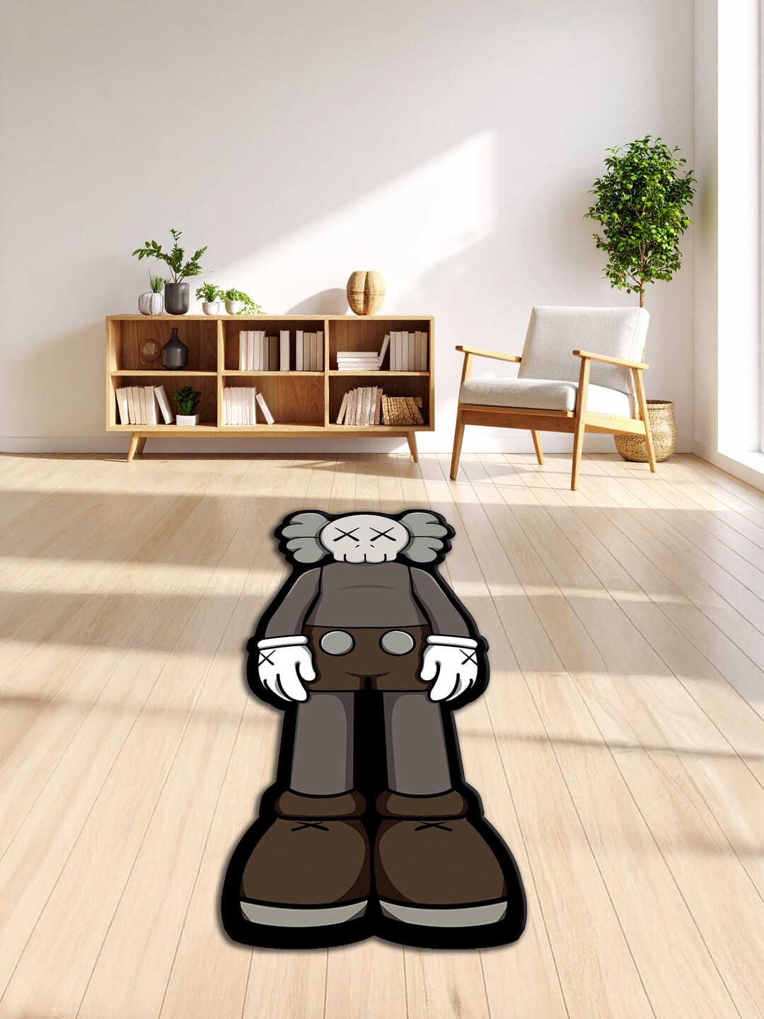 Kaws Inspired Rug With Original Fake Pop Art Collage Design – Modern ...