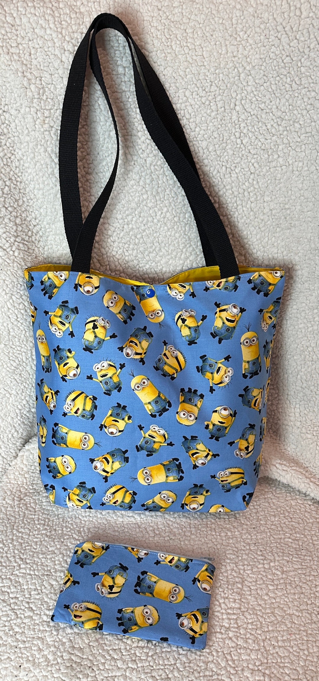 Minions Tote Bag With Zippered Pouch, Ready to Ship - Etsy