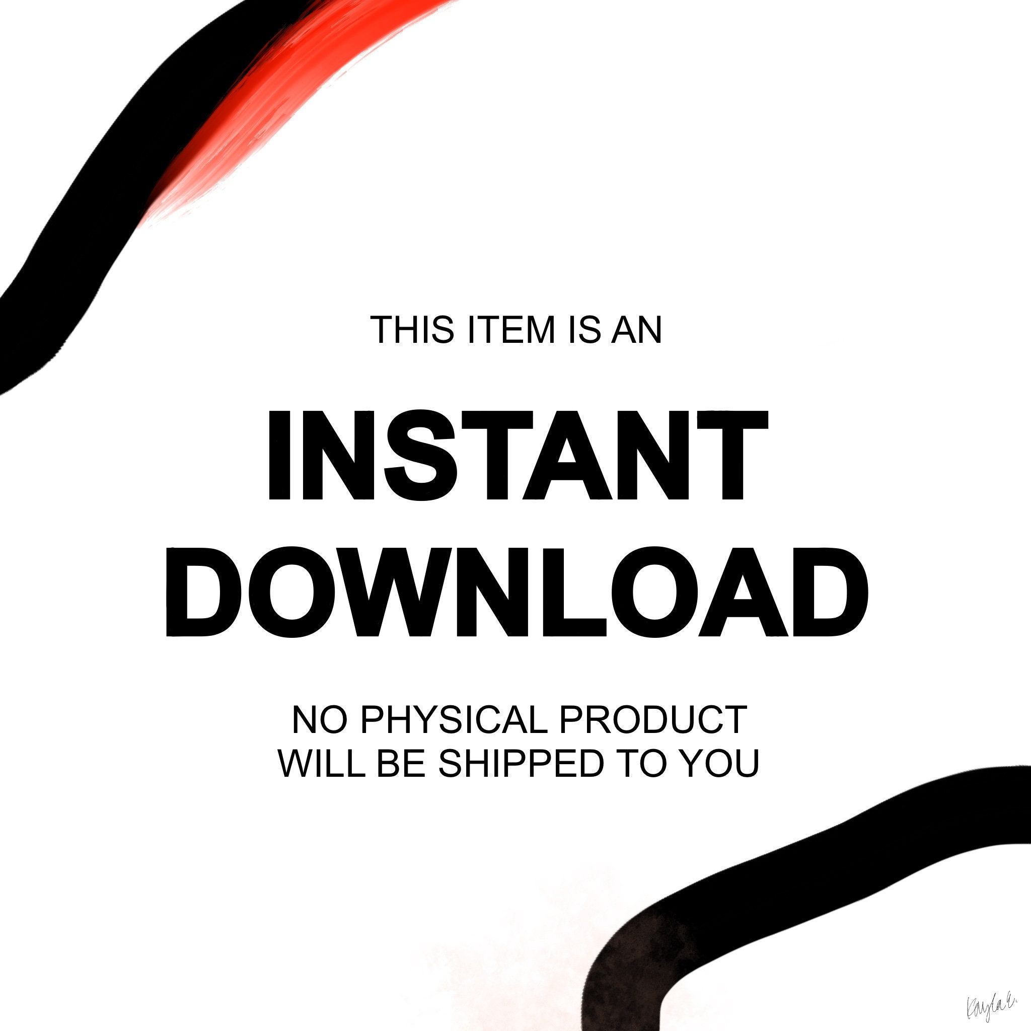 Abstract Line Art Printable | Abstract Line Drawing | Black and White ...