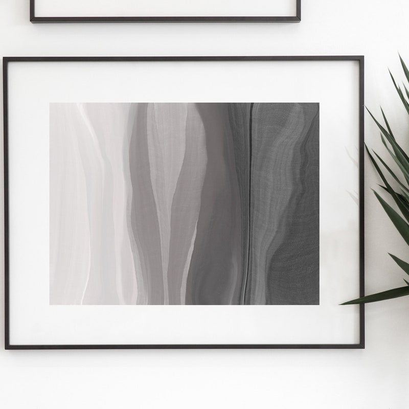 Gray Abstract Art - Etsy