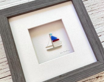 Pebble Art, 6 by 6, Sharon Nowlan, Mama and Baby Bird - Etsy