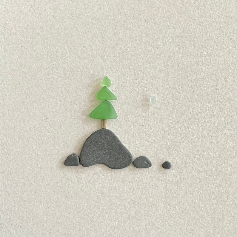 Pebble Art 6 by 6 Sharon Nowlan Evergreen Tree - Etsy