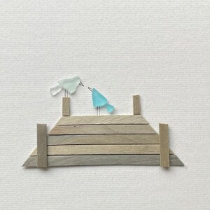 6 by 8 Sharon Nowlan Original Art Two Birds on the Dock - Etsy