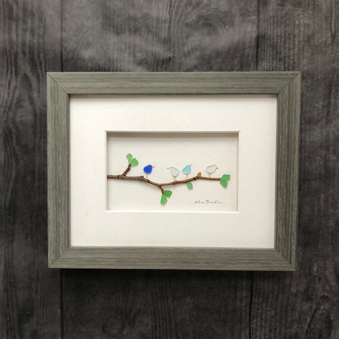 6 by 8 Sharon Nowlan Original Art Family of four Pebble Art | Etsy