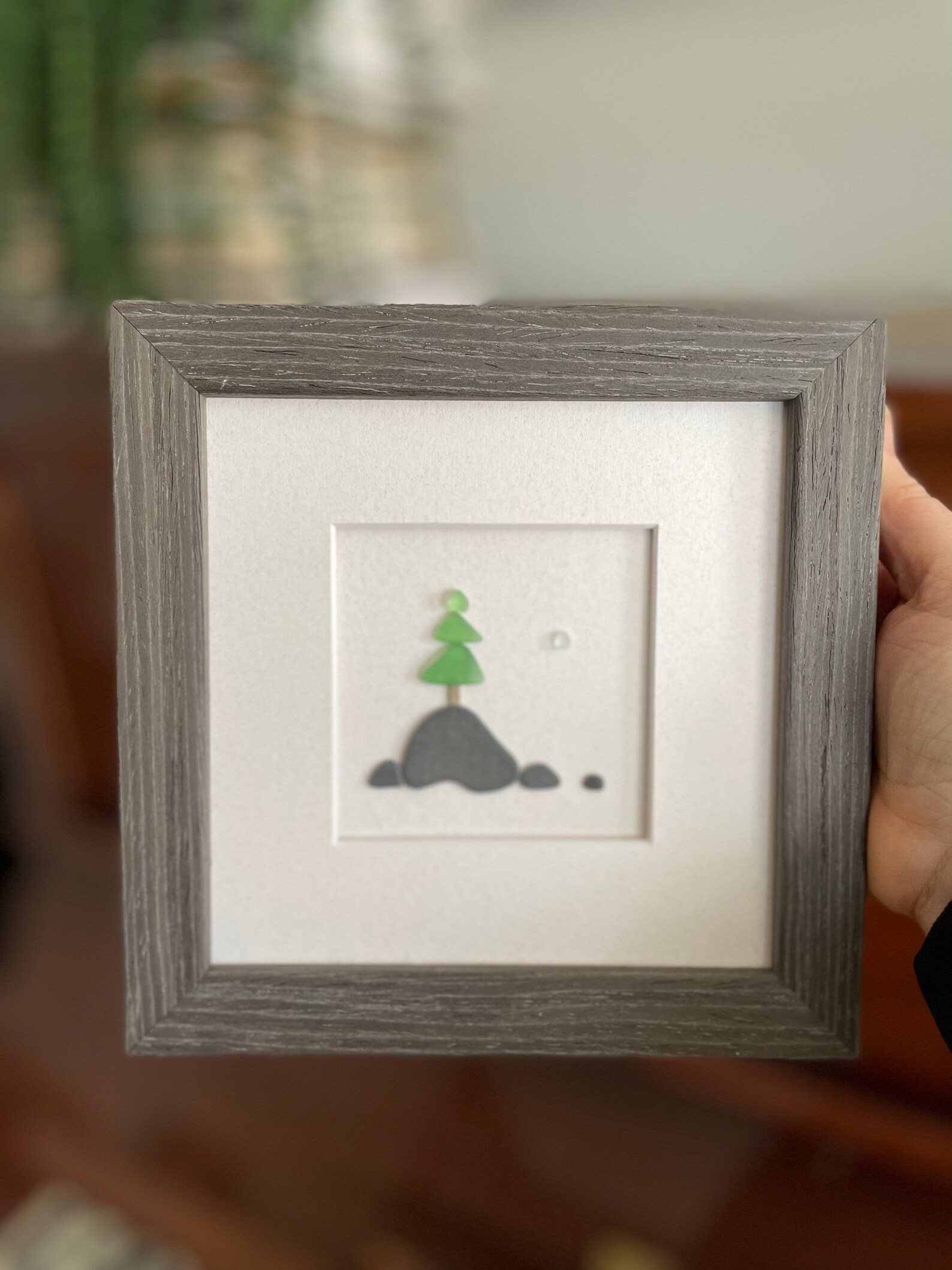 Pebble Art 6 by 6 Sharon Nowlan Evergreen Tree - Etsy