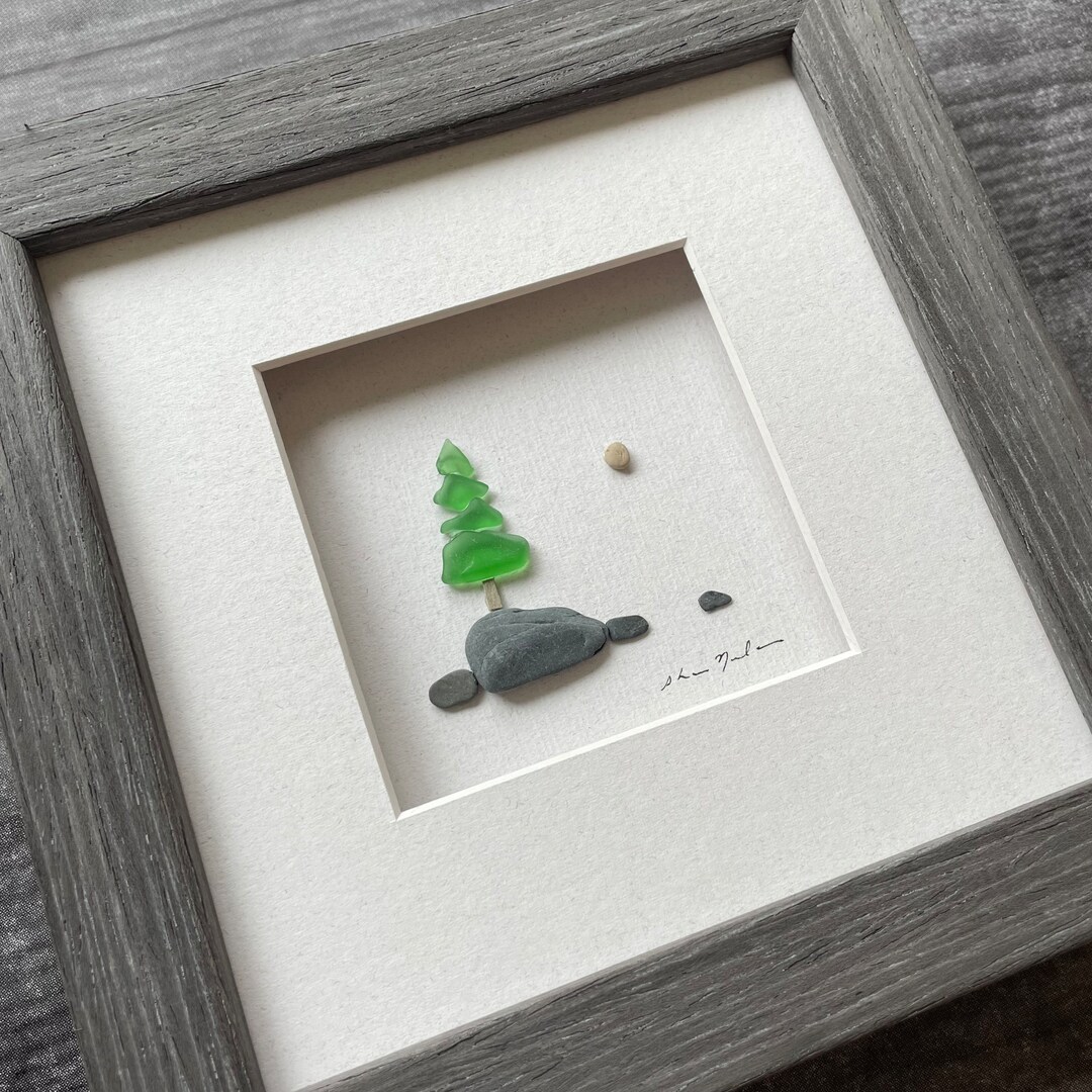 Pebble Art 6 by 6 Sharon Nowlan Evergreen Tree - Etsy