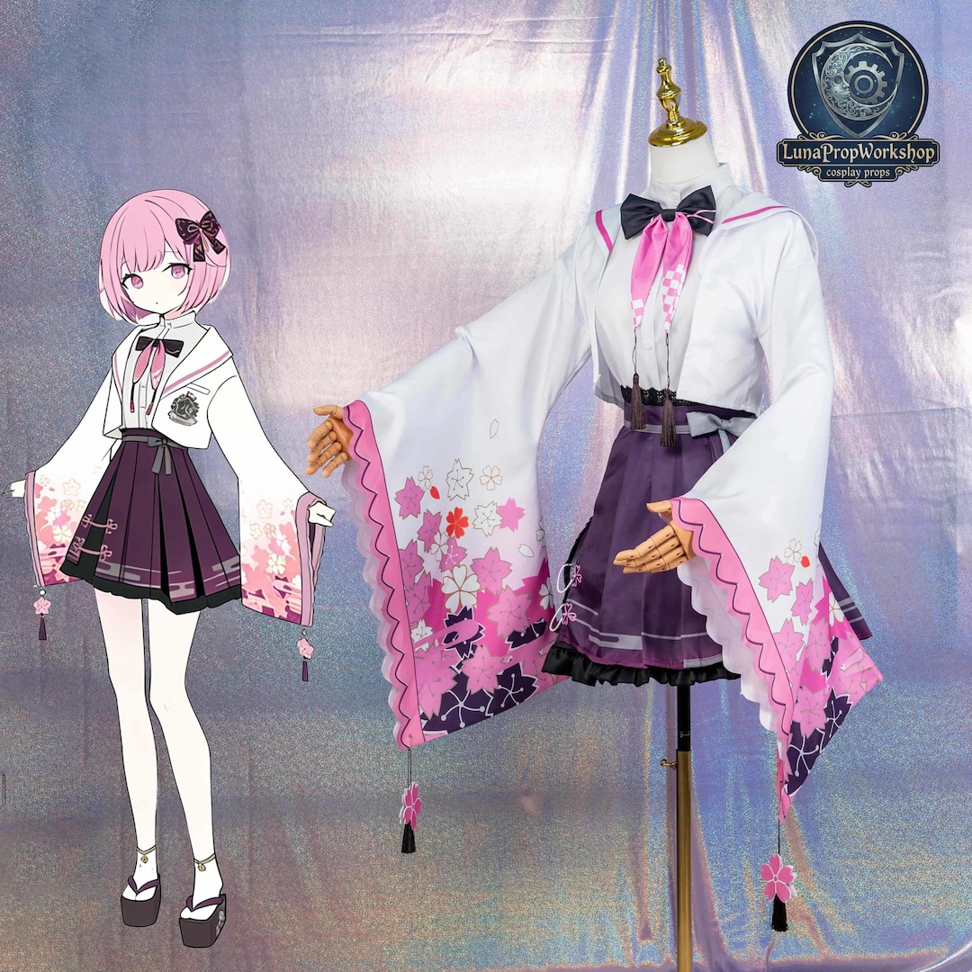 Project Sekai Japanese Style Cosplay Costume Full Set Elegant Floral ...
