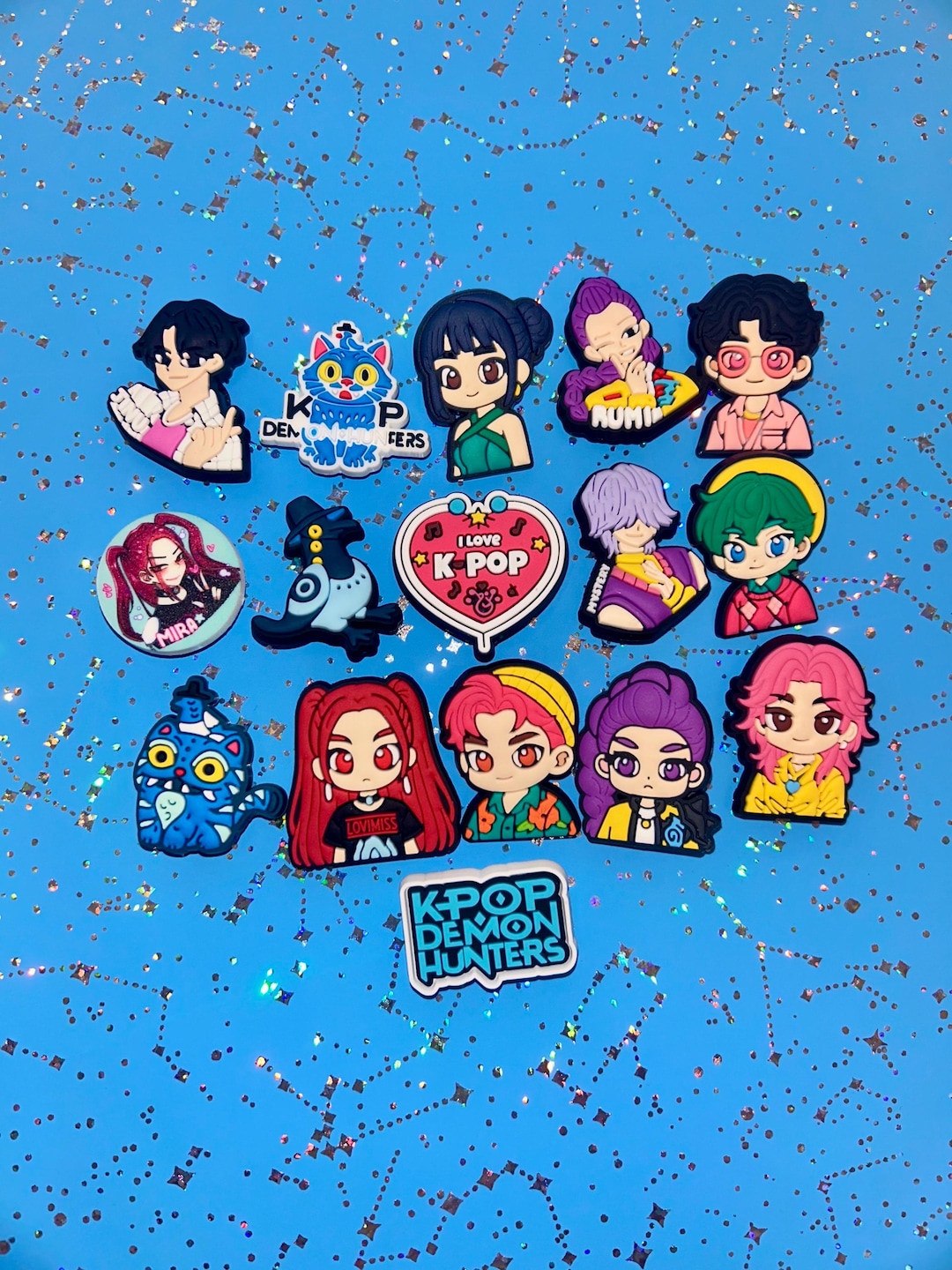 16x Kpop Shoe Charms ,kpop Demon Hunters Shoe Charms Bundle of 16 Clog ...