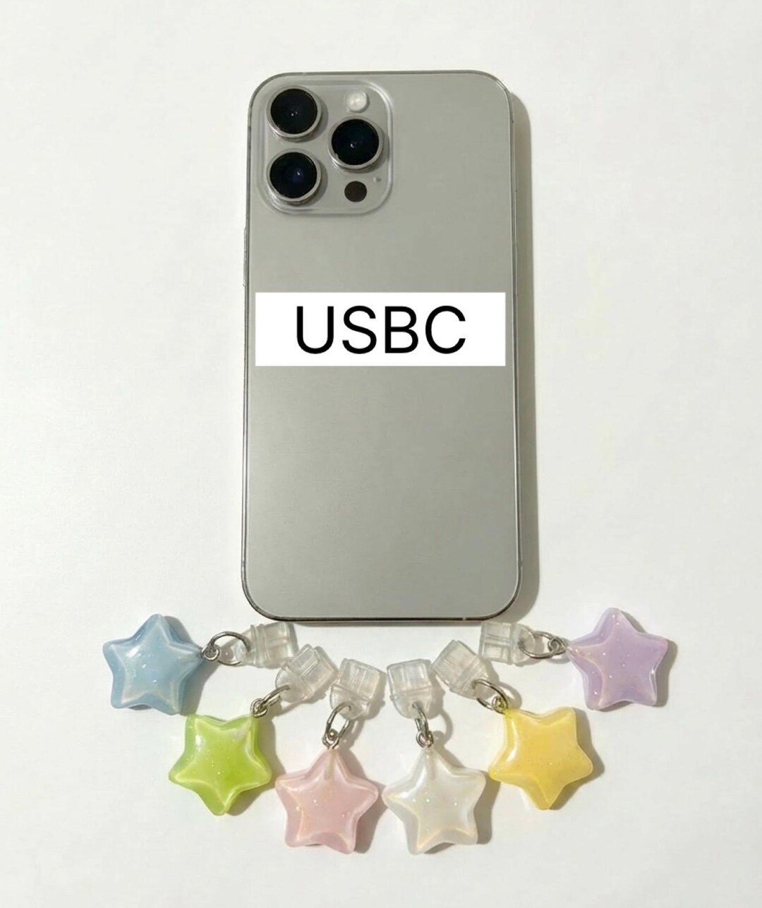 Y2K Star Phone Charm • Pearlescent USB-C Dust Plug - Etsy