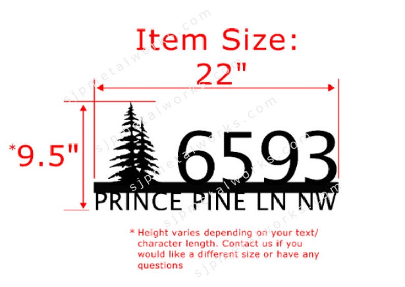 Custom Metal Home House Address Sign With Tree for Rock or - Etsy