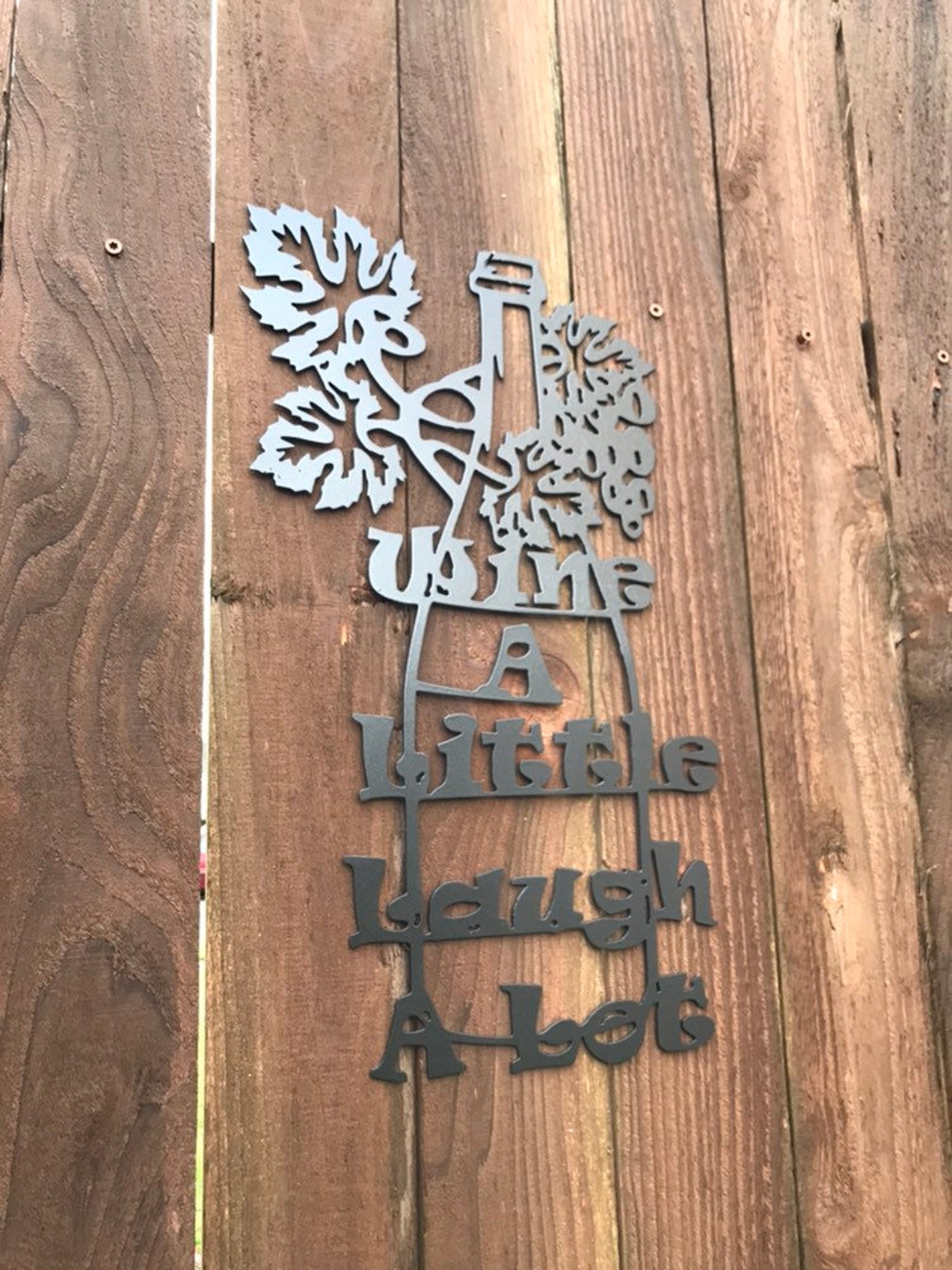 Custom Metal Art Wine Sign - Etsy