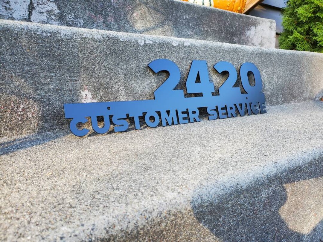 Custom Metal Address Sign for Wall or Rock Boulder Landscape Sign - Etsy